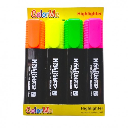 Buy Atlas Color Me Highlighter Pens 4 Colors | توصيل Taw9eel.com