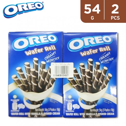 Buy Oreo Vanilla Wafer Roll 2 x 54 g | توصيل Taw9eel.com