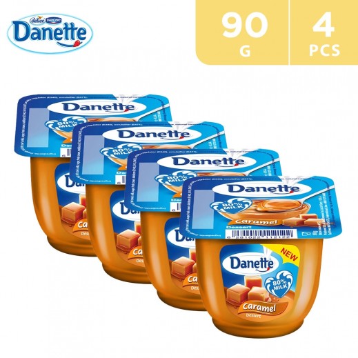 Buy Danette Caramel Dessert 4 x 90 g | توصيل Taw9eel.com