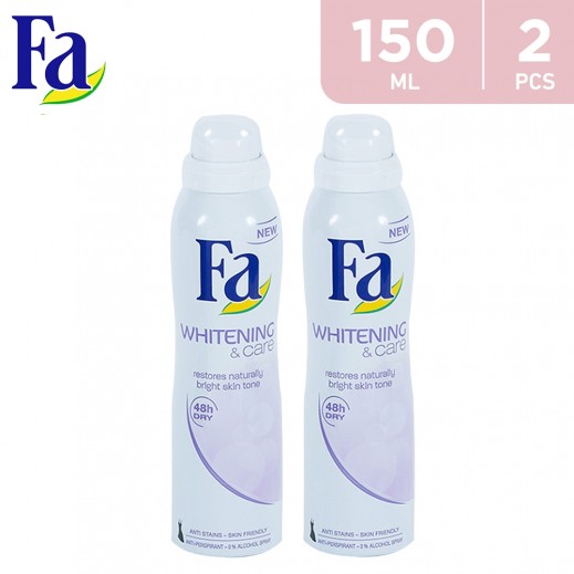 Buy Fa Whitening & Care Deodorant spray - 2 x 150 ml | توصيل Taw9eel.com