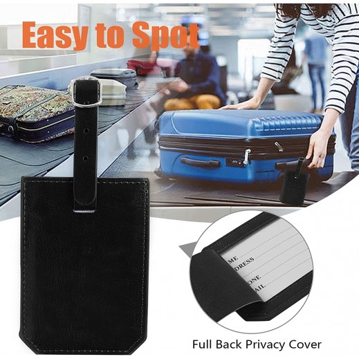 Buy Pu Leather Luggage Tag Assorted Color - 1 Piece | توصيل Taw9eel.com