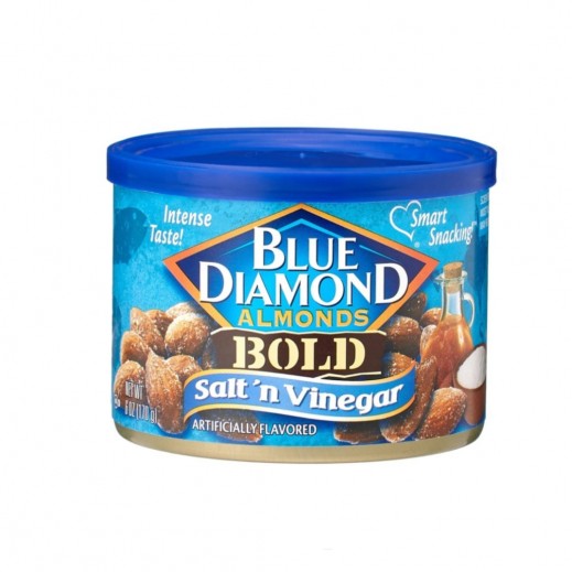 Buy Blue Diamond Almond Bold Salt N Vinegar Can 170 g | توصيل Taw9eel.com