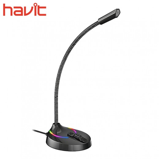 Buy HAVIT USB RGB LED lighting Gaming Mic | توصيل Taw9eel.com