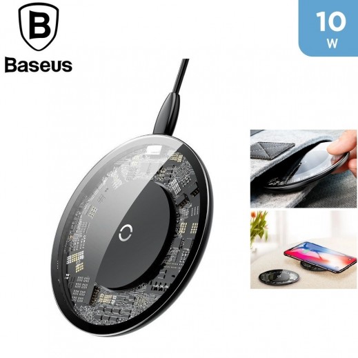 Buy Baseus Simple Wireless Charger Crystal - Black | توصيل Taw9eel.com