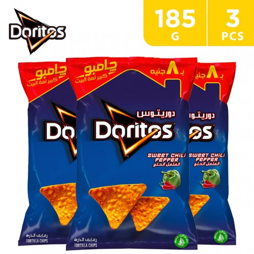 Buy Doritos Sweet Chilli Pepper Tortilla Chips 3 × 185 g | توصيل ...