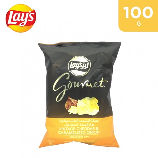 Buy Lay's Gourmet Vintage Cheddar & Caramelized Onion Potato Chips 100 ...