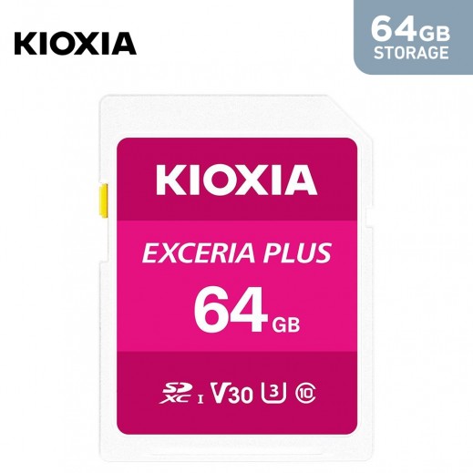 Kioxia 64GB Exceria Plus SD Card - Pink | توصيل Taw9eel.com