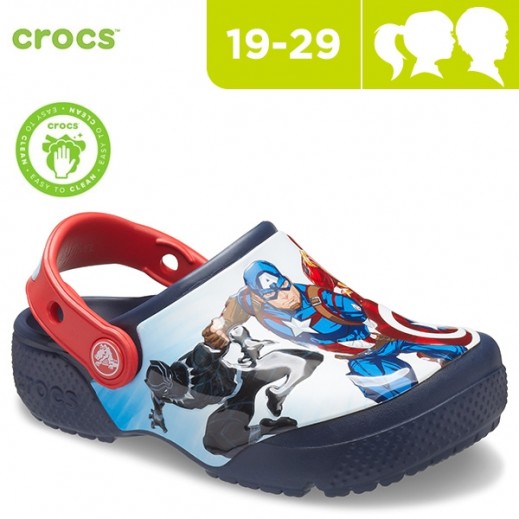 Buy Crocs Kids Printed Avengers Patch Clogs Navy | توصيل Taw9eel.com
