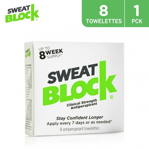 Buy Sweat Block Antiperspirant (8 Towelettes) | توصيل Taw9eel.com