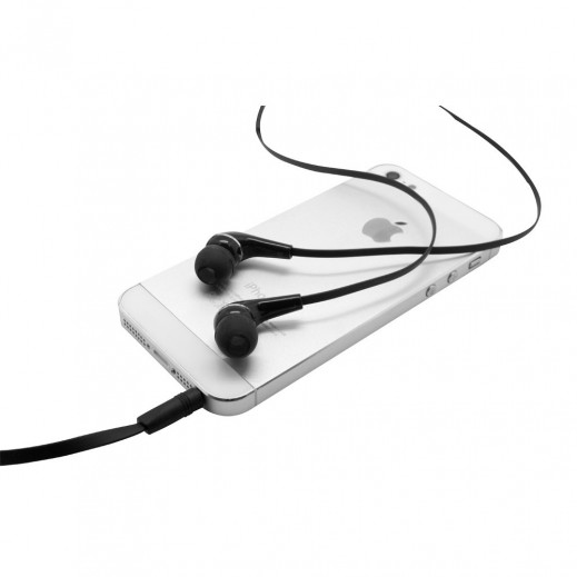 Buy Promate EarMate Universal Stereo Earphones Black | توصيل Taw9eel.com