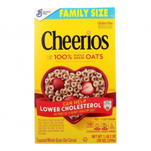 Buy General Mills Family Size Cheerios Cereal 510 g | توصيل Taw9eel.com
