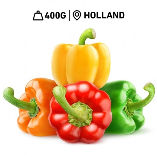 Buy Fresh Dutch Capsicum Mix 4 colours 1 Pack (400 g) | توصيل Taw9eel.com