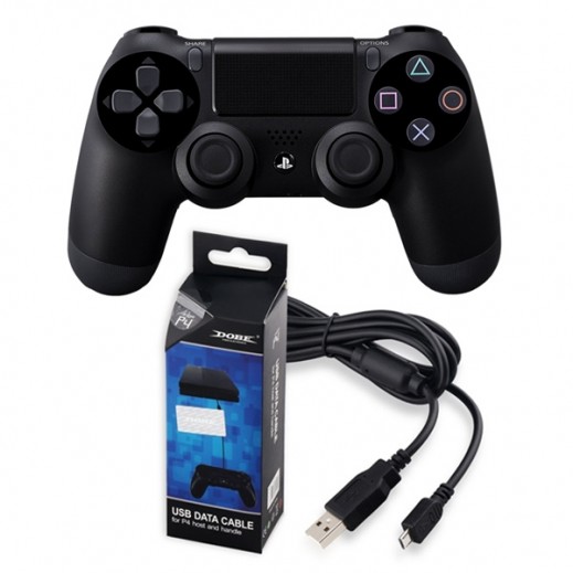 Buy Sony PlayStation 4 Wireless Controller + Dobe USB Data Cable for ...