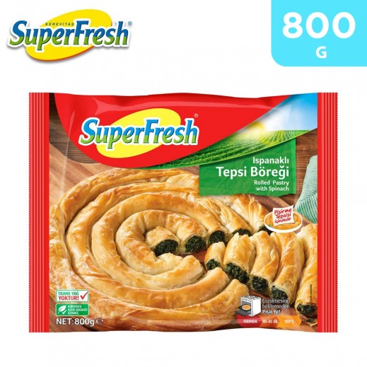 Buy SuperFresh Frozen Rolled Pastry With Spinach 800 g | توصيل Taw9eel.com