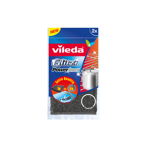 Buy Vileda Inox Power Metallic Scourer 2Pcs | توصيل Taw9eel.com