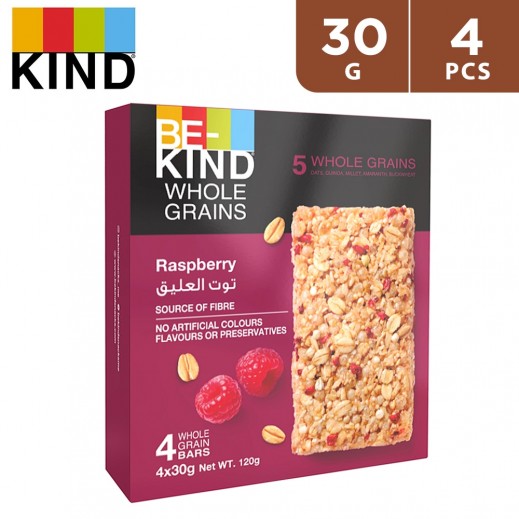 Buy Be Kind Raspberry Whole Grain Bars 4 x 30 g | توصيل Taw9eel.com