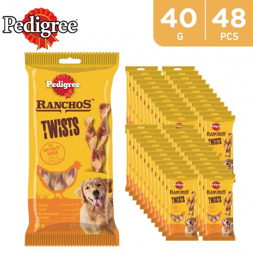 Buy Pedigree Chicken Ranchos Twist 48×40 g | توصيل Taw9eel.com