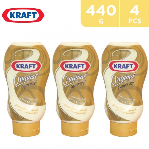 Buy Kraft Cream Cheese Squeeze Original 4 X 440g | توصيل Taw9eel.com