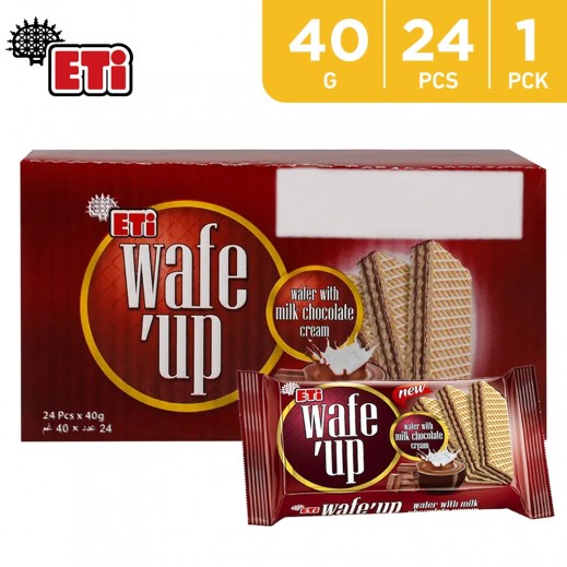 Buy Eti - Wafe'Up Milk Chocolate Cream Wafer 24 x 40 g | توصيل Taw9eel.com
