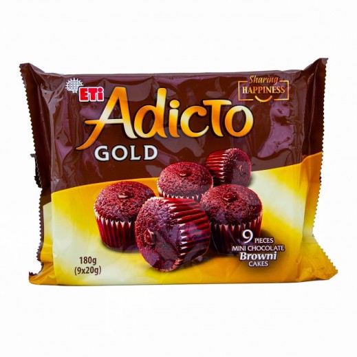Buy Eti Adicto Gold Browni Cakes 3 x 180 g | توصيل Taw9eel.com
