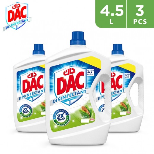 Buy DAC Disinfectant Liquid Cleaner Pine 3 x 4.5 L | توصيل Taw9eel.com