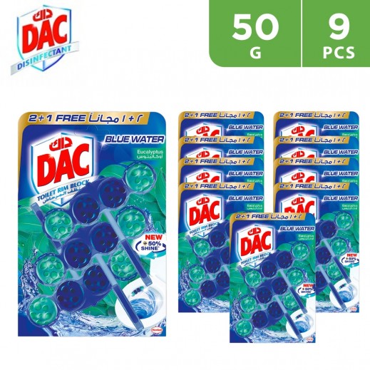Buy Dac Blue Active Toilet Rim Block Cleaner 9 x 50 g (2 + 1 Free ...