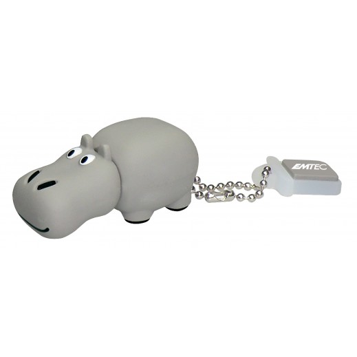EMTEC M324 - 8GB Hippo Flash Drive - Grey | توصيل Taw9eel.com