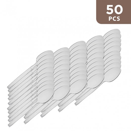 Buy Hotpack Clear Heavy Duty Spoon 50 Pieces | توصيل Taw9eel.com