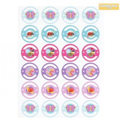 Buy Round Girl Name Labels - 24 Pieces | توصيل Taw9eel.com
