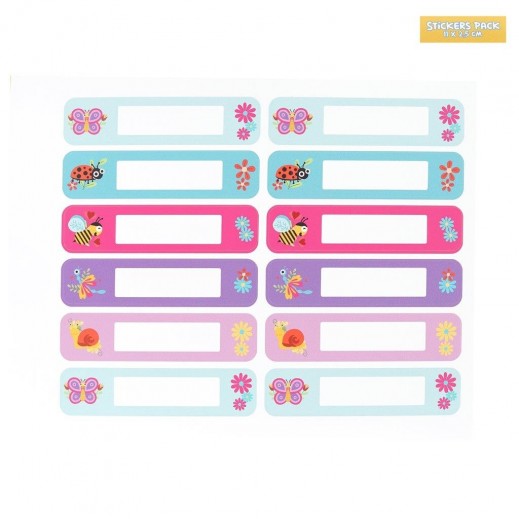 Buy Girl Name Labels Large - 24 Pieces | توصيل Taw9eel.com