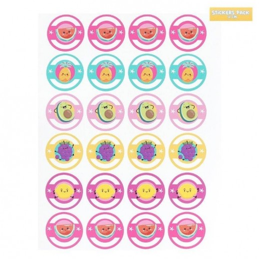 Buy Round Girl Name Labels - 24 Pieces | توصيل Taw9eel.com