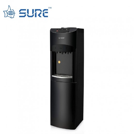 Buy Sure 3 Tap Bottom Loading Water Dispenser Black | توصيل Taw9eel.com