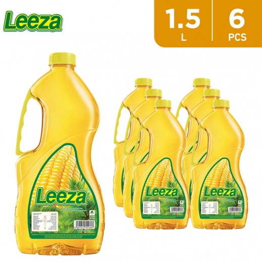 Buy Leeza Pure Cooking Oil 6 x 1.5 L | توصيل Taw9eel.com
