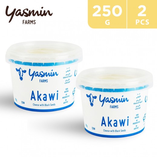 Buy Alban Akawi Cow Cheese With Blackseeds 2 x 250 g | توصيل Taw9eel.com