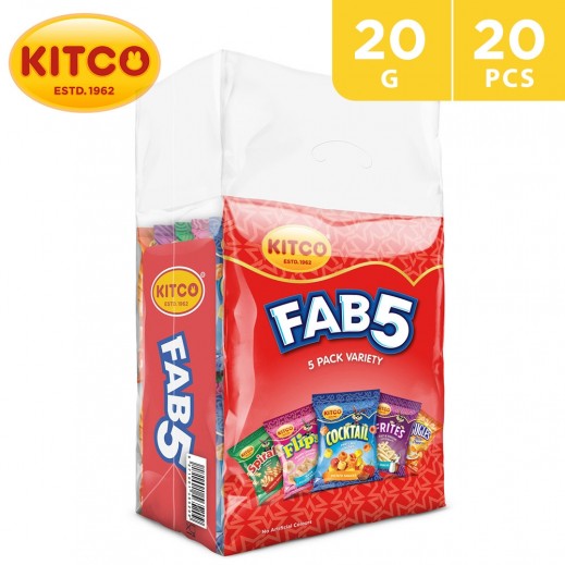 Buy Kitco Fab5 Variety Pack Snacks Bag 20 x 18 g - delivered by Taw9eel ...