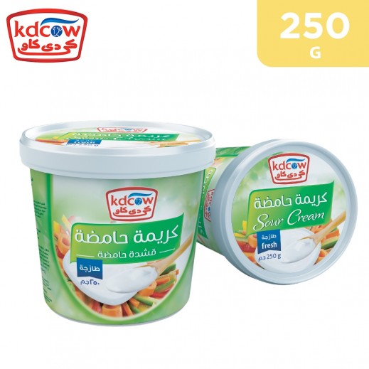 Buy Kdcow Fresh Full Fat Sour Cream 250 g - delivered by Taw9eel Fast ...
