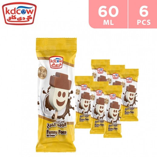 Buy Kdcow Funny Face Ice Cream Stick 6 x 60 ml | توصيل Taw9eel.com