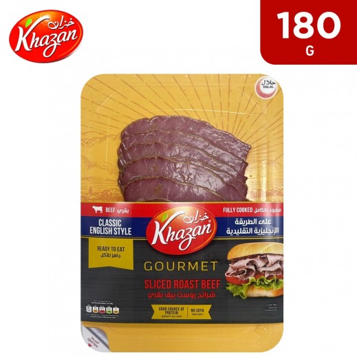 Buy Khazan Beef Roast Slice English Style 180 g | توصيل Taw9eel.com