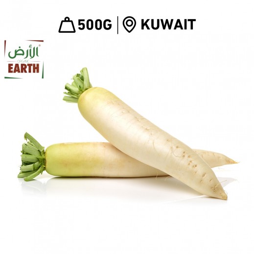 Buy Earth Organic Fresh White Radish Bag 500 g | توصيل Taw9eel.com