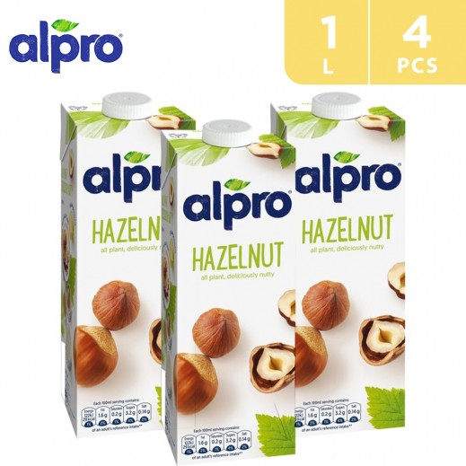 Buy Alpro Hazelnut Original 4 x 1 L | توصيل Taw9eel.com