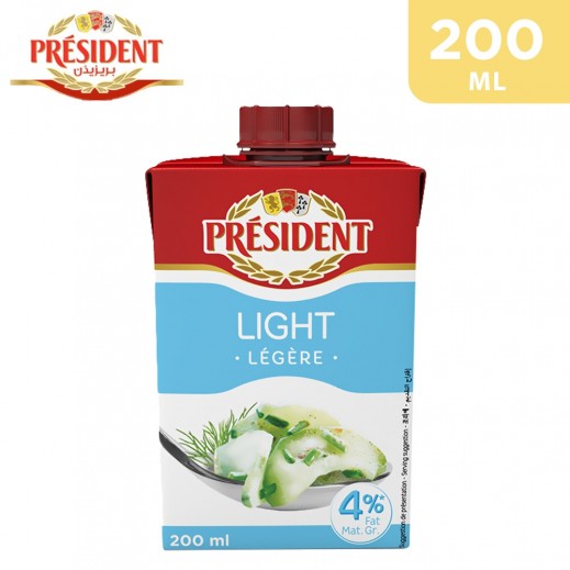 Buy President UHT Extra Light Whipping Cream 200 ml | توصيل Taw9eel.com