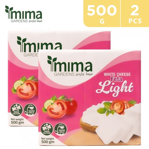 Buy Mima Gardens Feta Light Cheese 2 x 500 g | توصيل Taw9eel.com