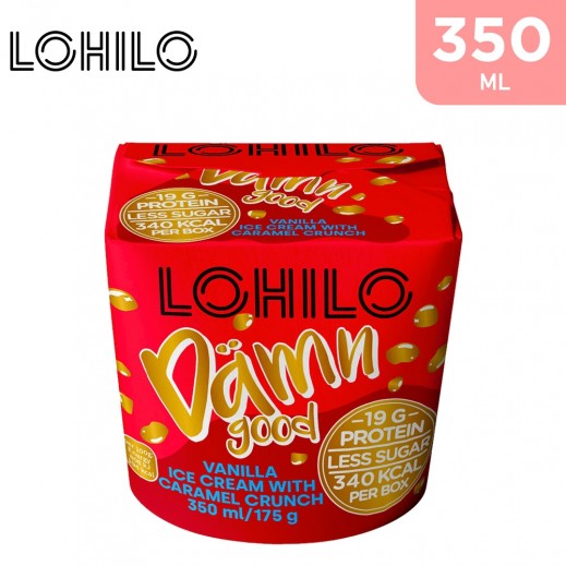 Buy Lohilo Less Sugar Damn Good Vanilla & Caramel Crunch Ice Cream 350 ...