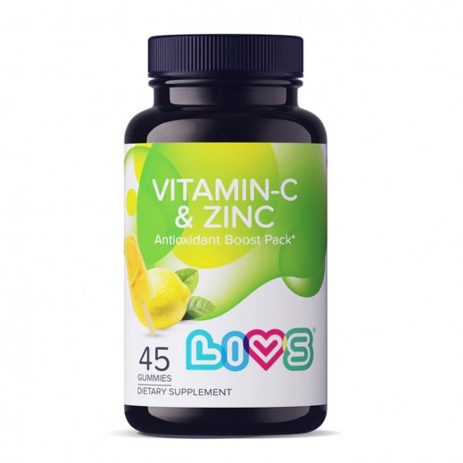 Buy Livs Vitamin-C & Zinc Lemon Ice Pop Flavor 45 Gummies - delivered ...