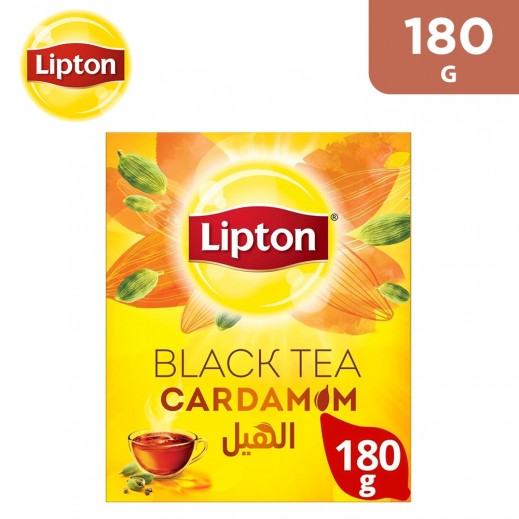 Buy Lipton Strong Black Tea Loose Cardamom 180 g | توصيل Taw9eel.com
