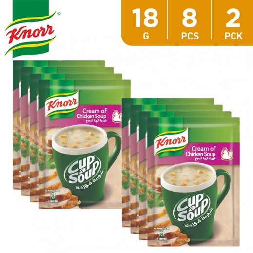 Buy Knorr Cup A Soup Cream Of Chicken 8 x 18 g | توصيل Taw9eel.com