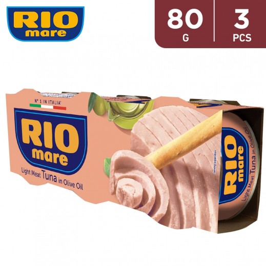Buy Rio Mare Tuna Light Meat in Olive oil 3 x 80 g | توصيل Taw9eel.com