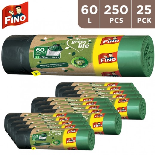 Buy Fino Garbage Bags 60 L (10 Pieces) | توصيل Taw9eel.com