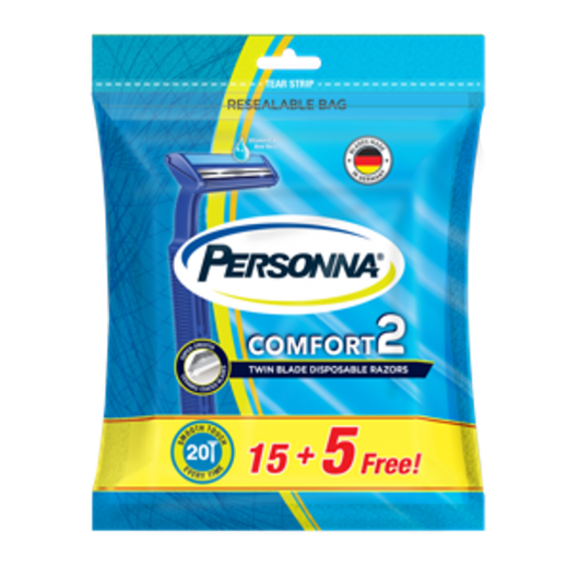 Buy Personna Comfort Razors 15 + 5 Pieces Free - delivered by Taw9eel ...