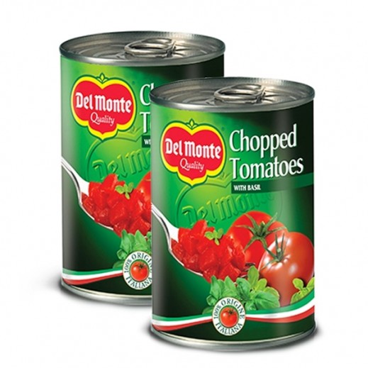 Buy Del Monte Chopped Tomatoes With Basil (2 x 400 g) | توصيل Taw9eel.com